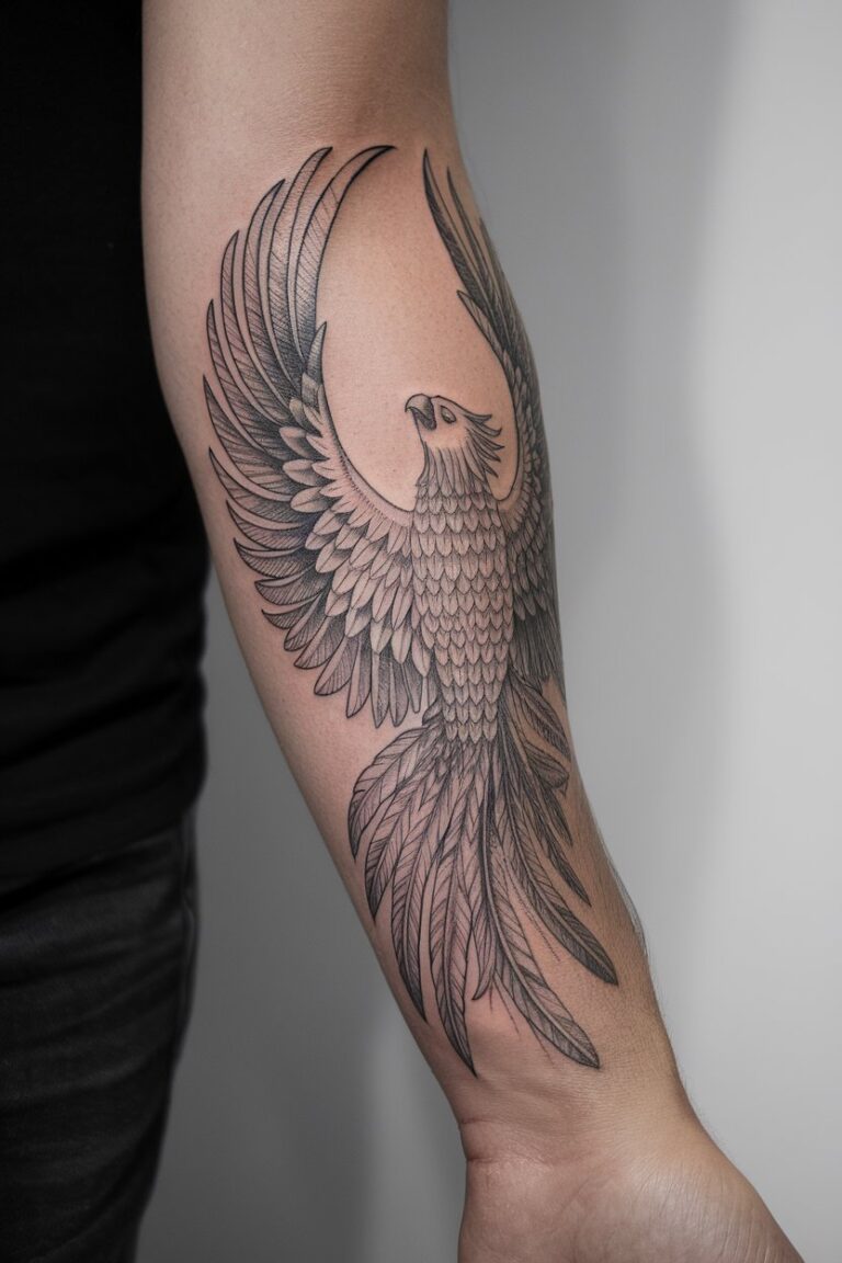 15 Fine Line Phoenix Tattoo Ideas That Inspire Creativity ...