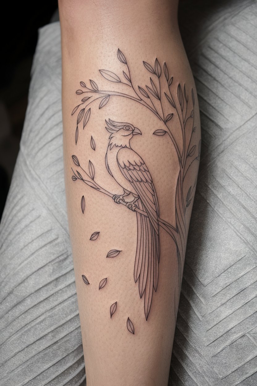15 Fine Line Phoenix Tattoo Ideas That Inspire Creativity ...