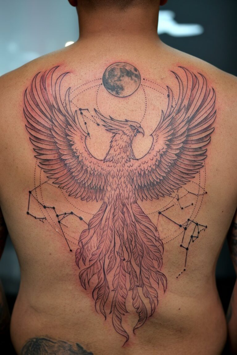 20 Phoenix Back Tattoo Ideas for Bold and Unique Designs ...
