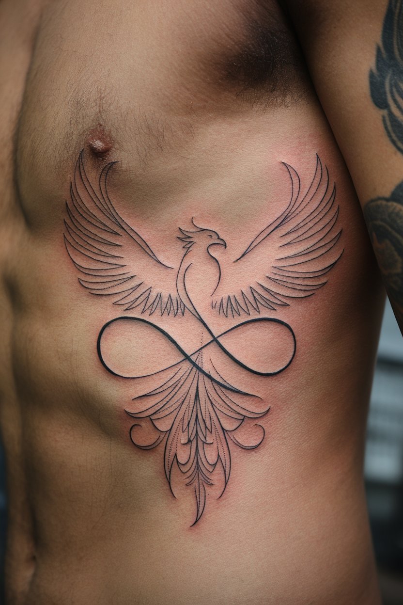 15 Fine Line Phoenix Tattoo Ideas That Inspire Creativity ...