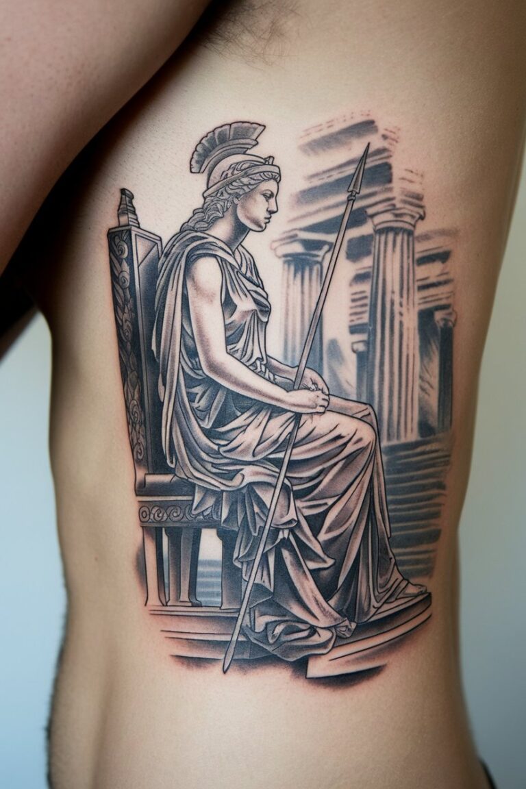 20 Athena Tattoo Ideas That Showcase Wisdom and Strength ...