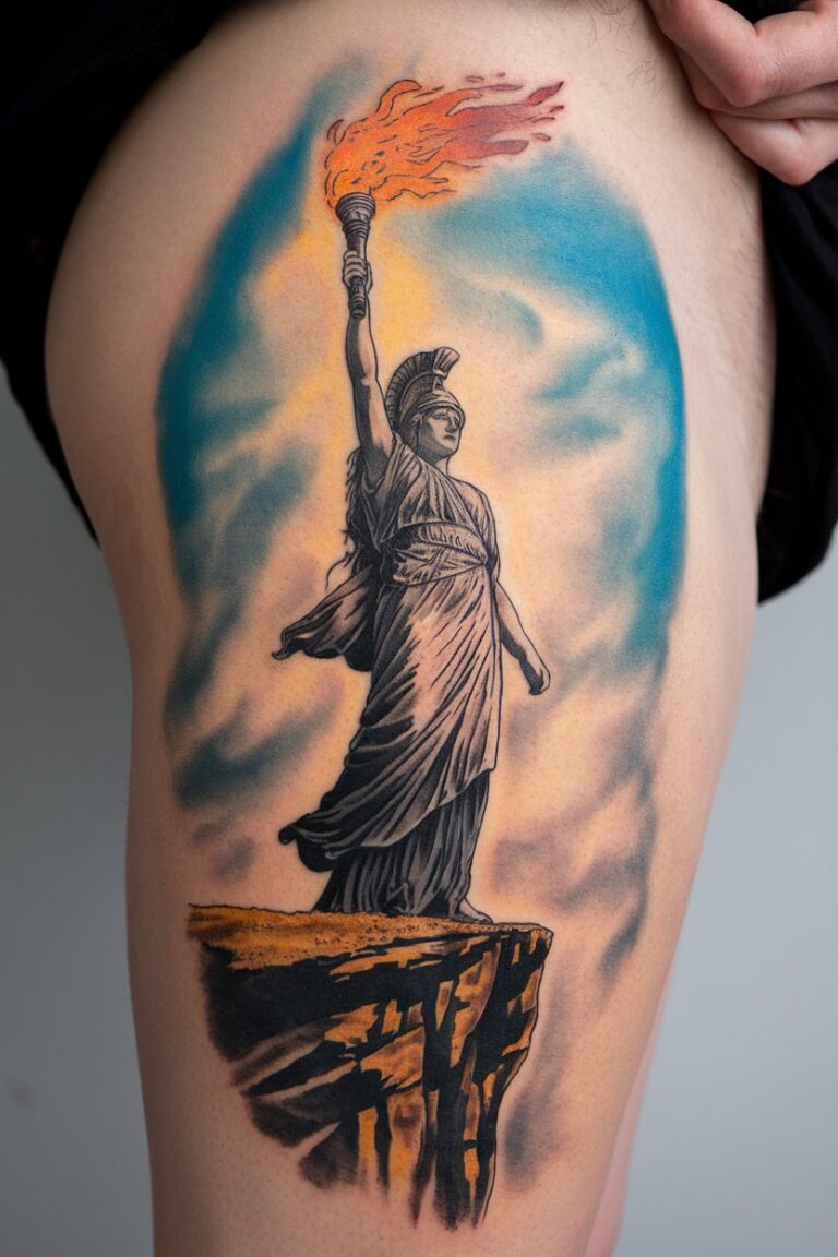 20 Athena Tattoo Ideas That Showcase Wisdom and Strength ...