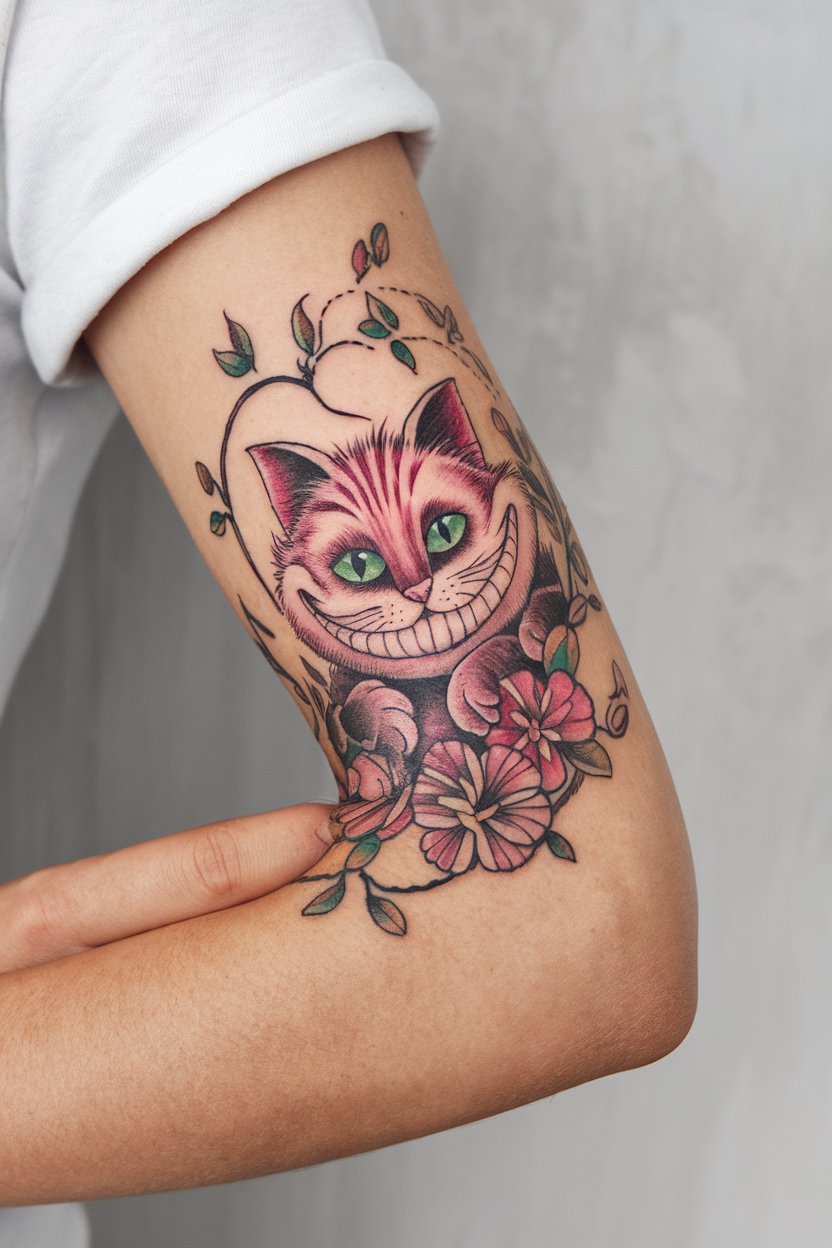 20 Cheshire Cat Tattoo Ideas for Unique Ink Inspiration ...