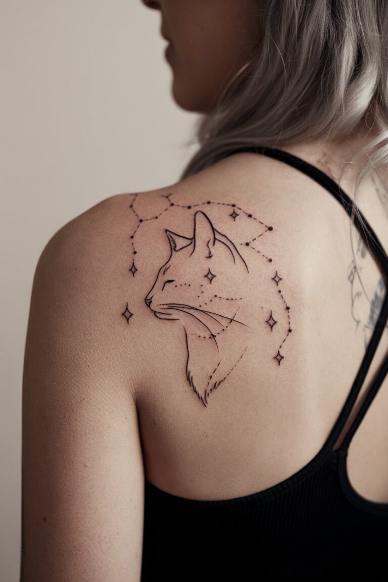 15 Cat Memorial Tattoo Ideas That Honor Your Feline Friend ...