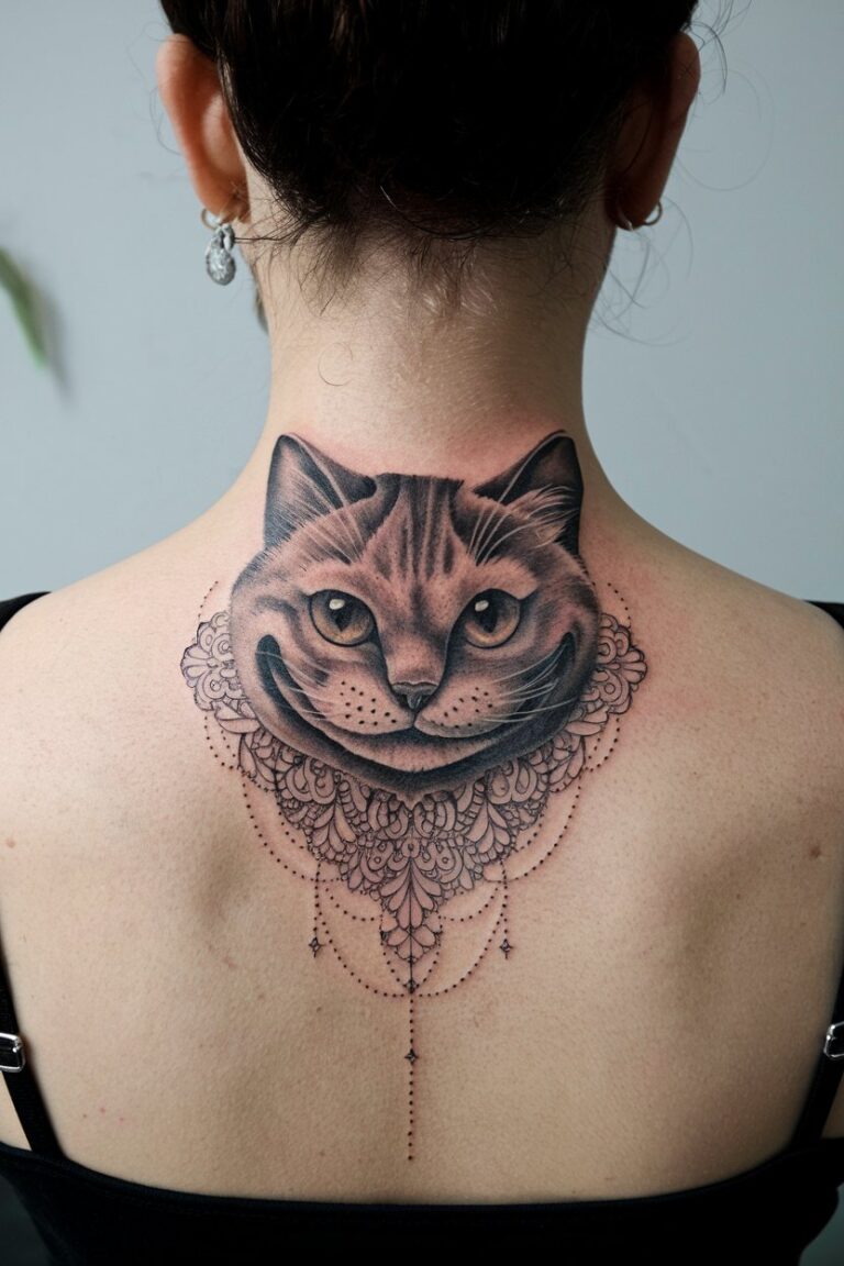 20 Cheshire Cat Tattoo Ideas for Unique Ink Inspiration ...